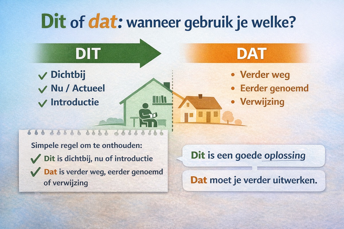 Dit of dat: wat is het verschil en wanneer gebruik je welk aanwijzend ...